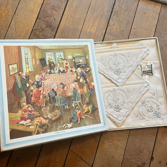 vintage swiss loom embroidered handkerchiefs | Accents | Vintage ...